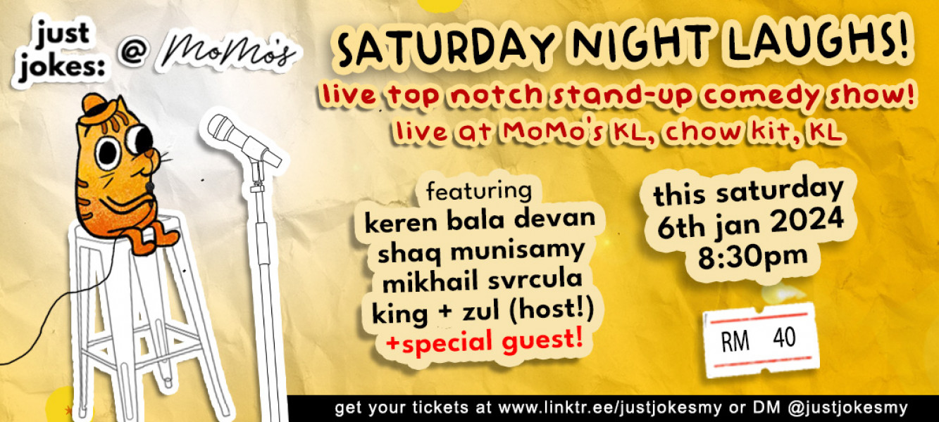 just jokes: Live at MoMo's KL! Live top-notch comedy! - CloudJoi