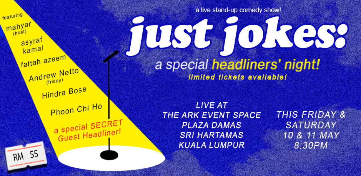 just jokes: HEADLINERS' NIGHT! Featuring A SUPER SECRET SPECIAL GUEST ...