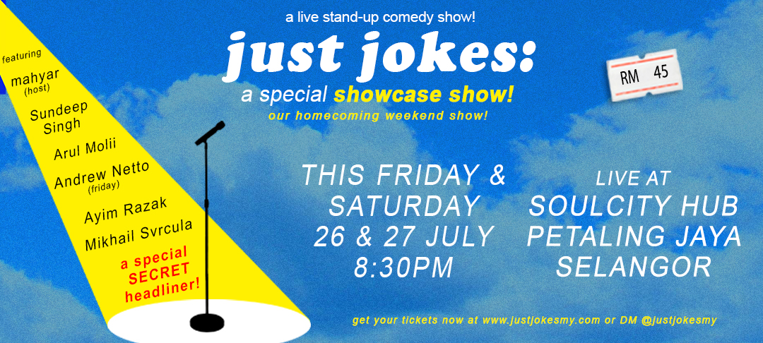 just jokes: A special showcase show! Featuring A SECRET SPECIAL ...