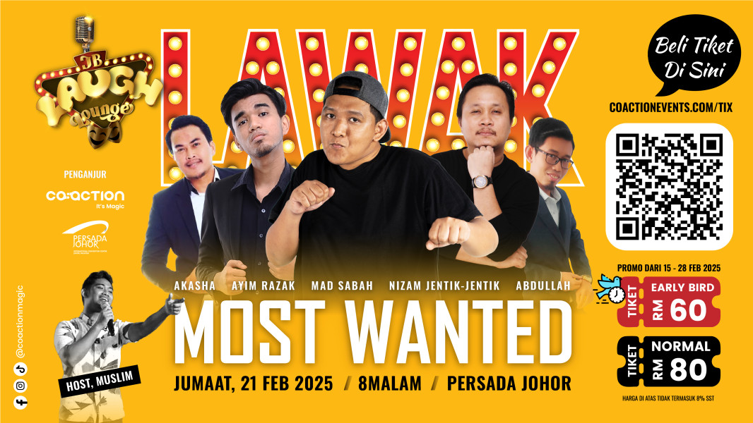 JB Laugh Lounge: Lawak Most Wanted! - CloudJoi